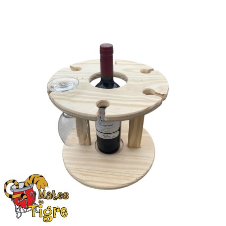 Porta vino con 6 copas